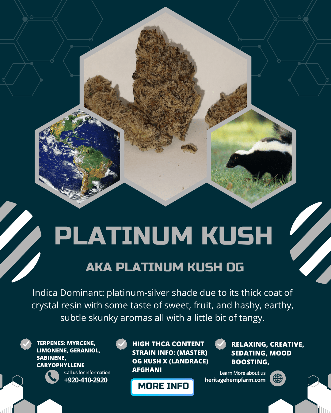 Strain Spotlight: Platinum Kush. Now available.